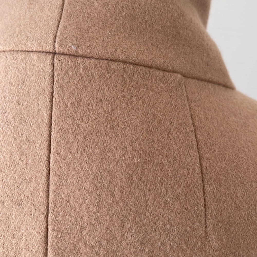 Light Brown Wool And Acrylic Coat - Gem